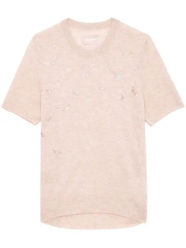 Zadig&Voltaire Ida Crystals Cashmere Top