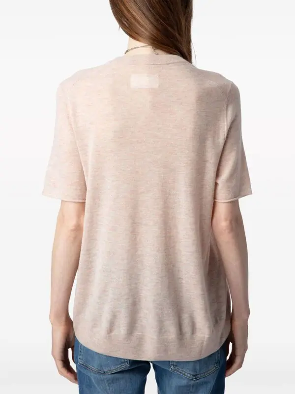 Zadig&Voltaire Ida Crystals Cashmere Top
