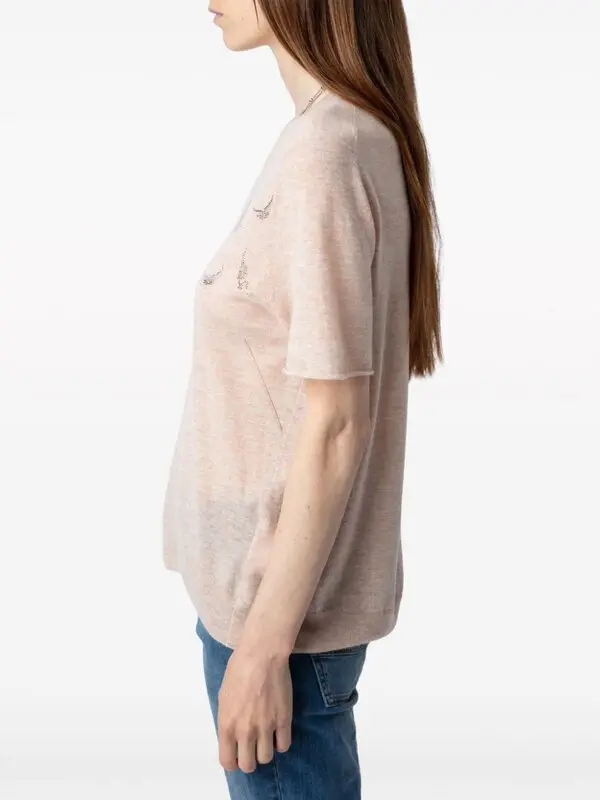 Zadig&Voltaire Ida Crystals Cashmere Top