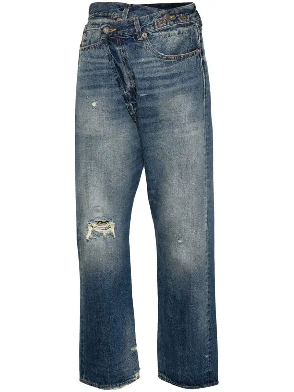 R13 Crossover Distressed Jeans