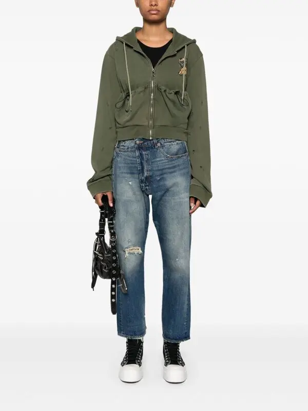 R13 Crossover Distressed Jeans