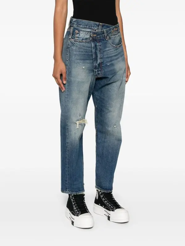 R13 Crossover Distressed Jeans