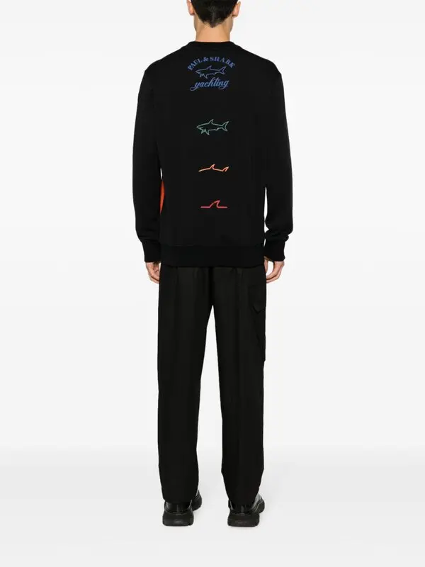 Paul & Shark Logo-appliqué Contrast-panel Sweatshirt