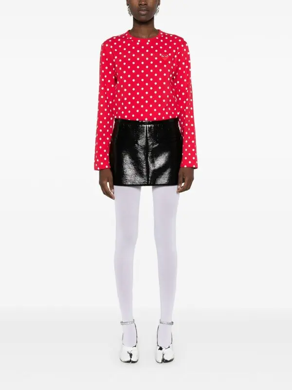 Play Comme Des Garcon Polka-dot T-shirt - Red