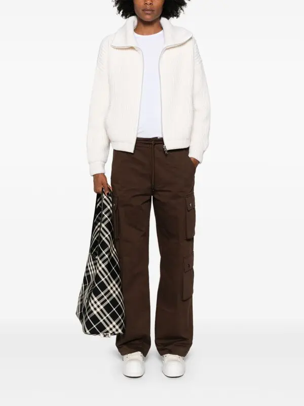 Herno Wool Zipped Cardigan - White