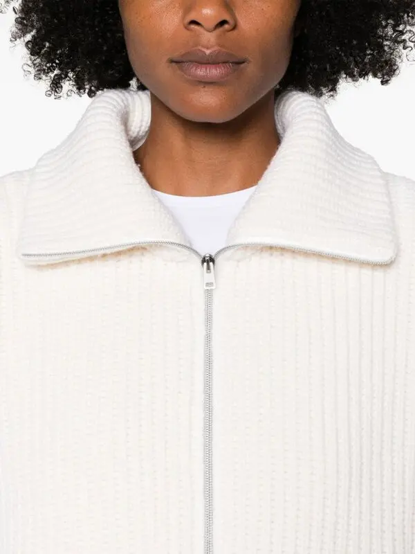 Herno Wool Zipped Cardigan - White