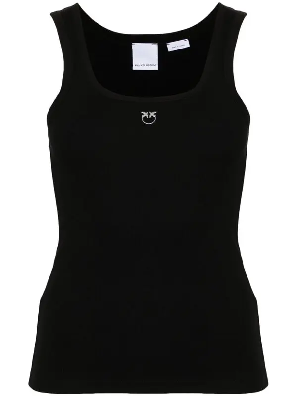 Pinko Logo-print Tank Top - Black