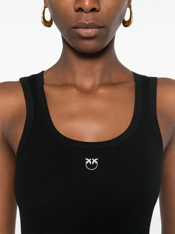 Pinko Logo-print Tank Top - Black