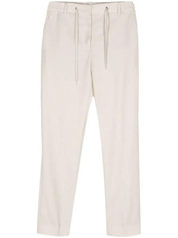Eleventy Lurex Chambray Slim Trousers