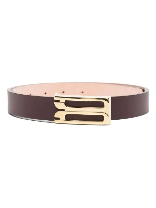 Victoria Beckham Logo-buckle Leather Belt - Red