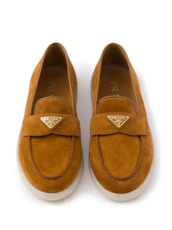 Prada Suede Loafers - Brown