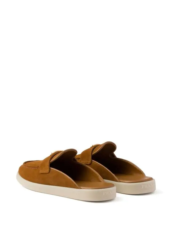Prada Suede Mules - Brown