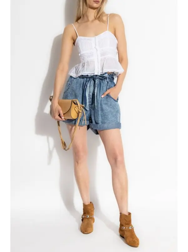 MARANT ETOILE Pierine Thigh-length Shorts - Blue