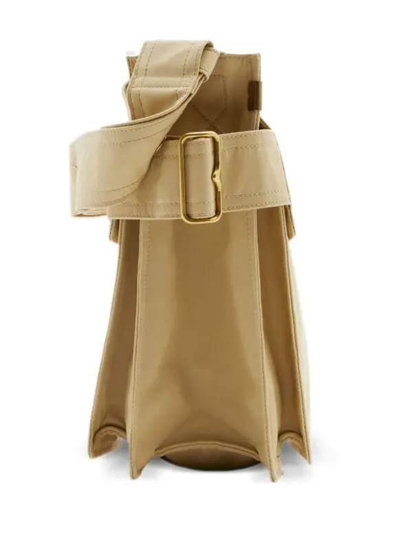 Burberry Logo-embroidered Messenger Bag - Neutrals