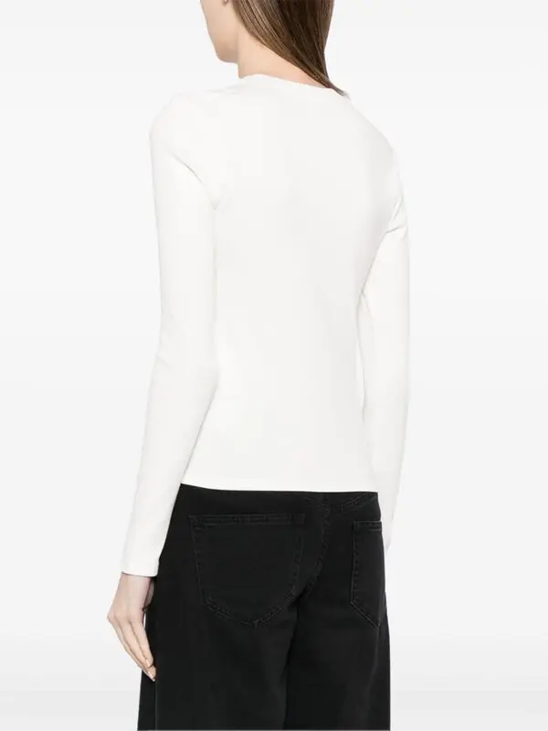 REFORMATION Davy Ribbed-knit Long-sleeve T-shirt - White