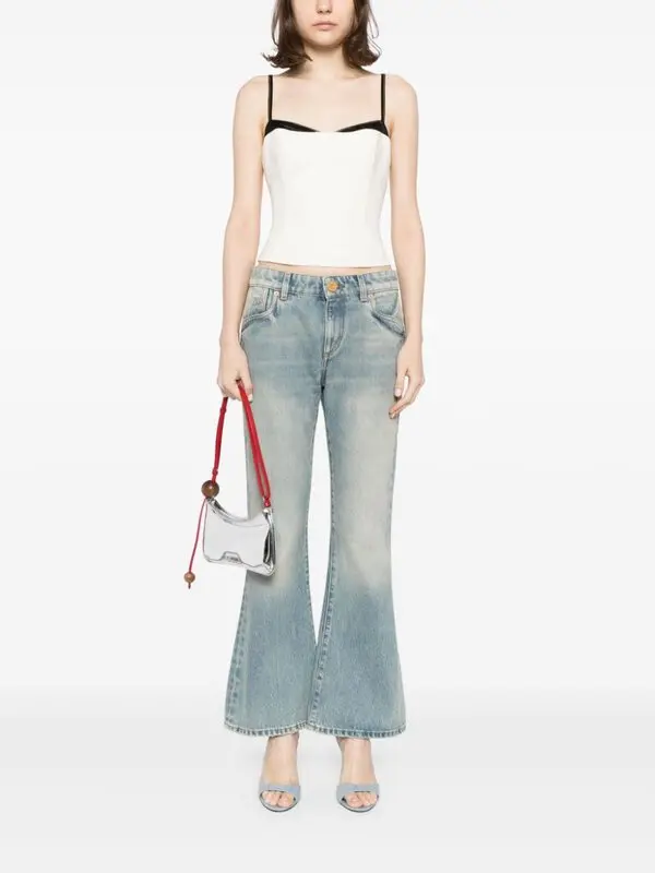 REFORMATION Melanie Sweetheart Neck Top - Neutrals