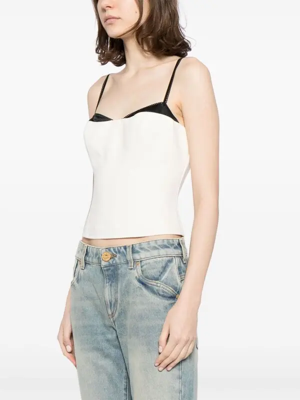 REFORMATION Melanie Sweetheart Neck Top - Neutrals