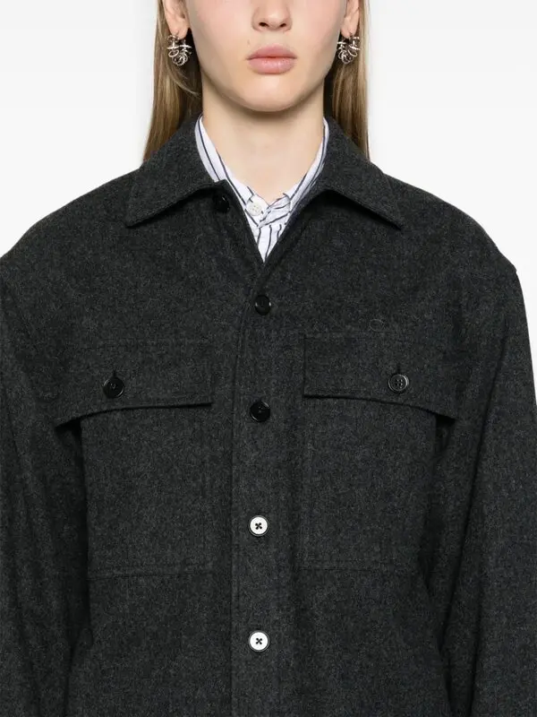 JIL SANDER Mélange Flannel Overshirt