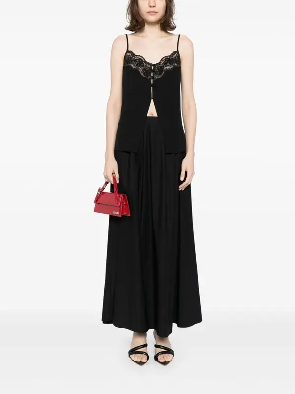 REFORMATION Lucy A-line Maxi Skirt - Black
