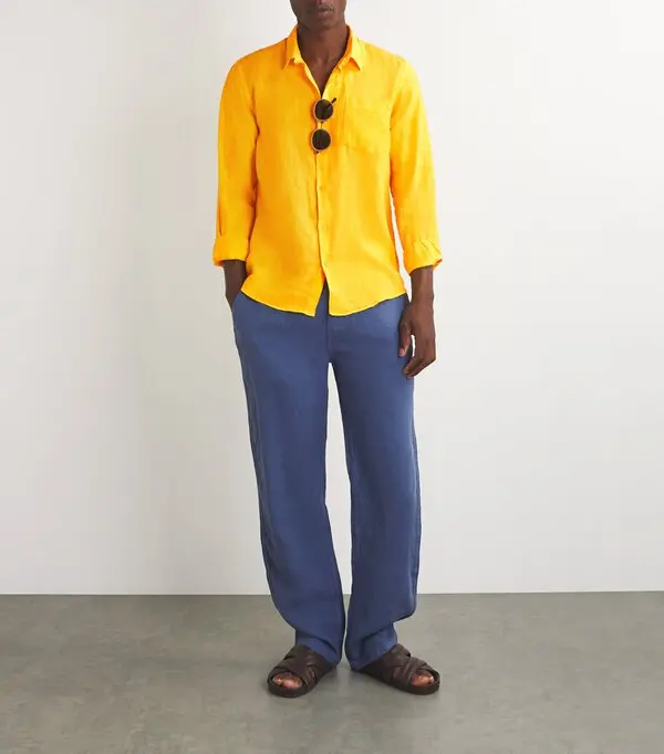 Vilebrequin Linen Caroubis Shirt - Yellow