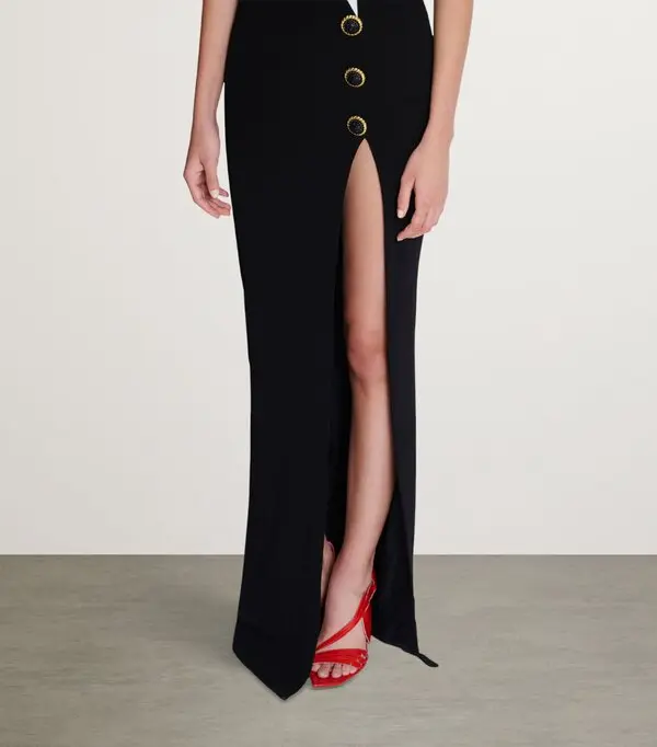 Balmain Crepe Two-tone Dress