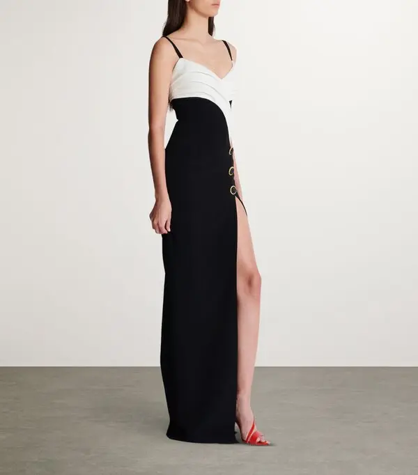 Balmain Crepe Two-tone Dress