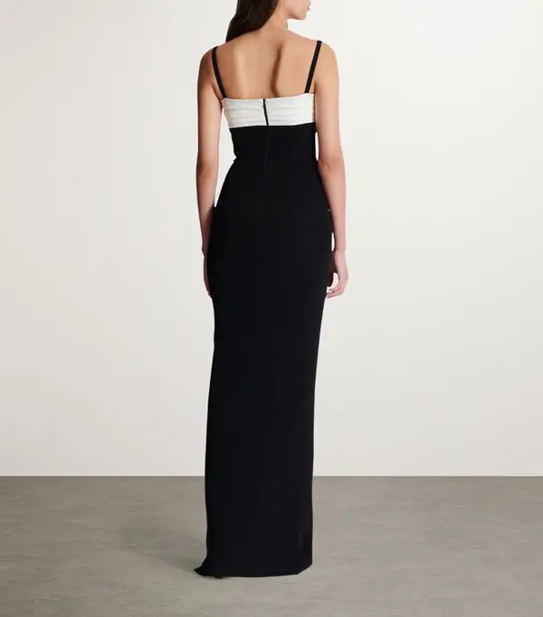 Balmain Crepe Two-tone Dress