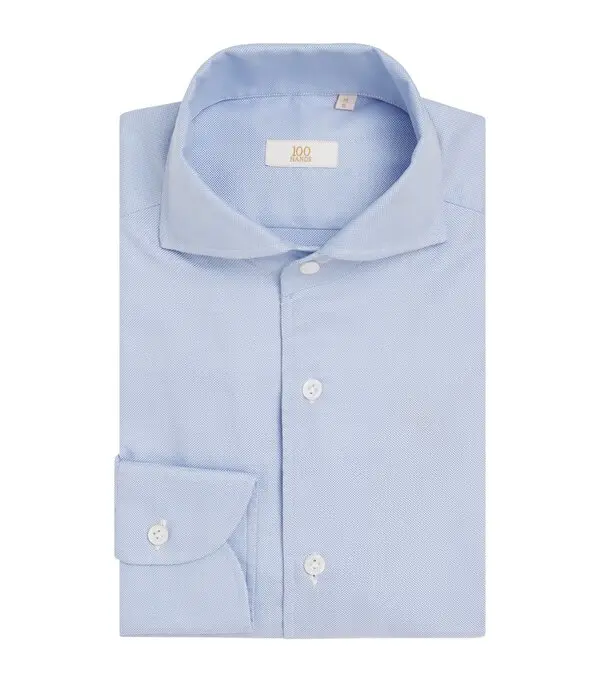100HANDS Cotton Oxford Shirt - Blue