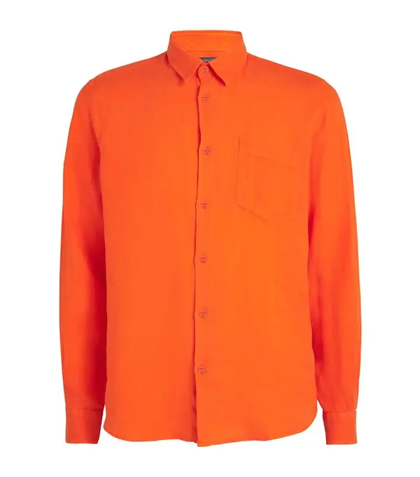 Vilebrequin Linen Caroubis Shirt - Orange