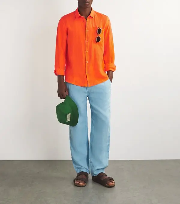 Vilebrequin Linen Caroubis Shirt - Orange
