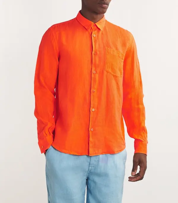 Vilebrequin Linen Caroubis Shirt - Orange