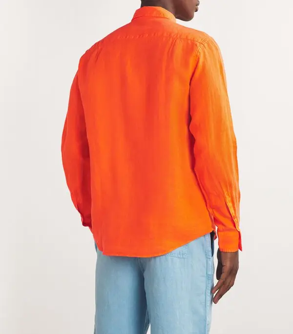 Vilebrequin Linen Caroubis Shirt - Orange
