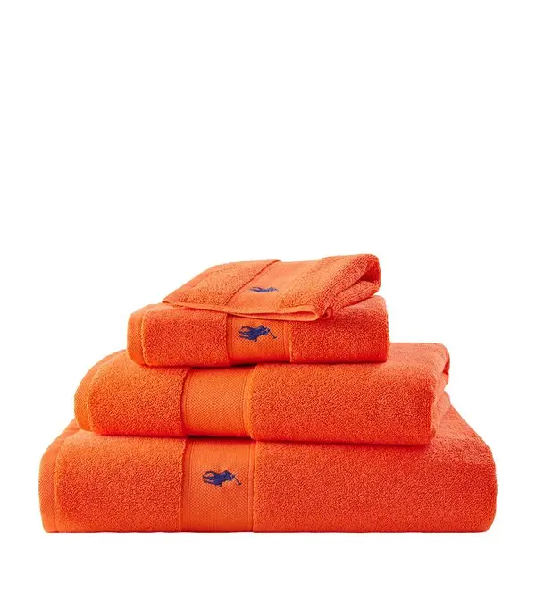Ralph Lauren Polo Player Bath Sheet - Orange