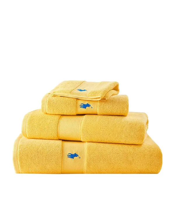 Ralph Lauren Polo Player Guest Towel - Yellow