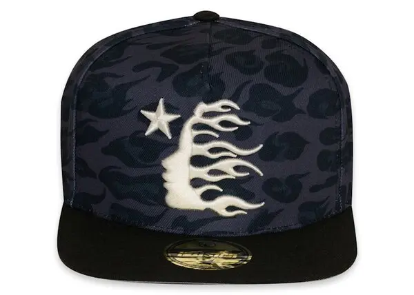 HELLSTAR Cheetah Print Snapback Cap - Black