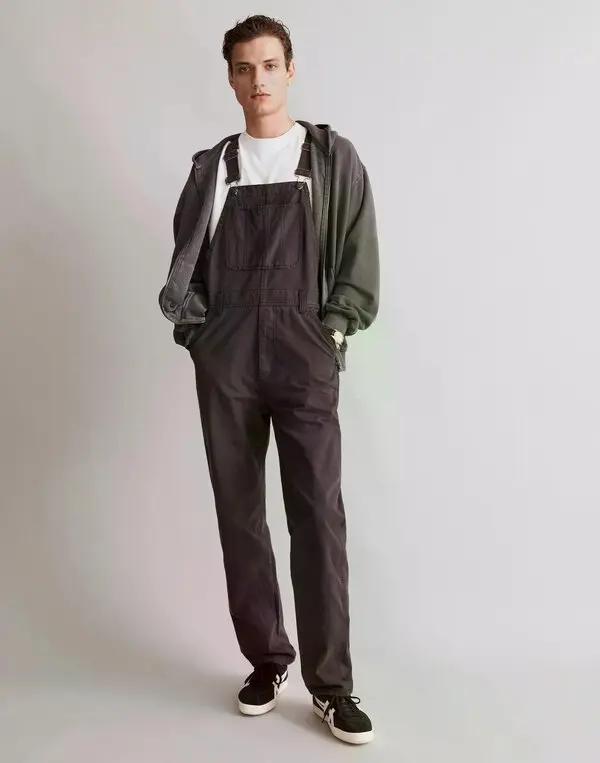 Madewell Garment-dyed Canvas Overalls - Black Coal
