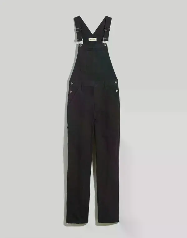 Madewell Garment-dyed Canvas Overalls - Black Coal
