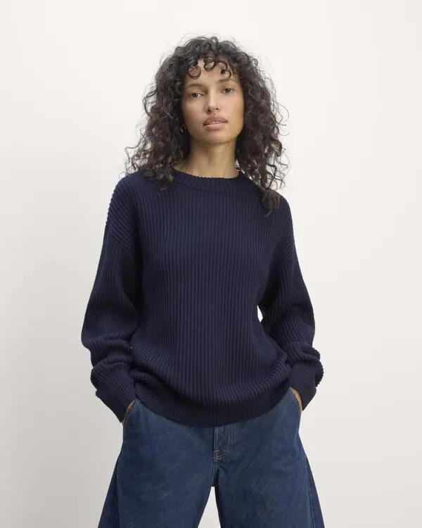 Everlane Cocoon Crew Neck Sweater In 100% Organic Cotton