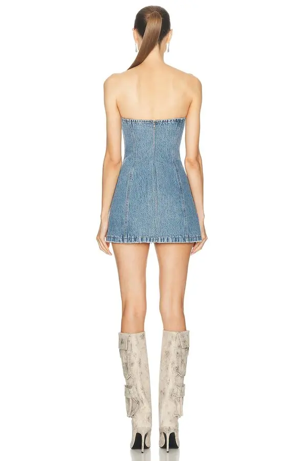 SEROYA Jules Denim Mini Dress