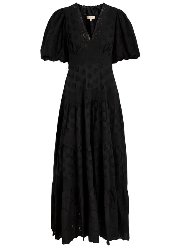 Bytimo By Timo Embroidered Cotton Maxi Dress In Black - 70% Off |  Editorialist