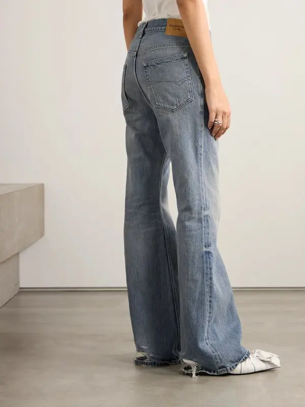 Balenciaga Low-rise Flared Jeans - Blue