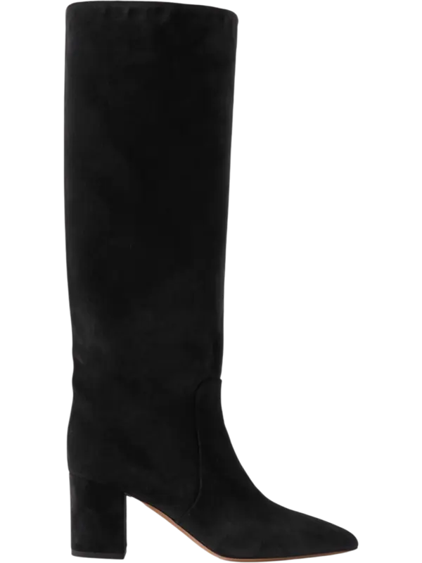 Paris Texas Anja 70 Suede Knee High Boots - Black