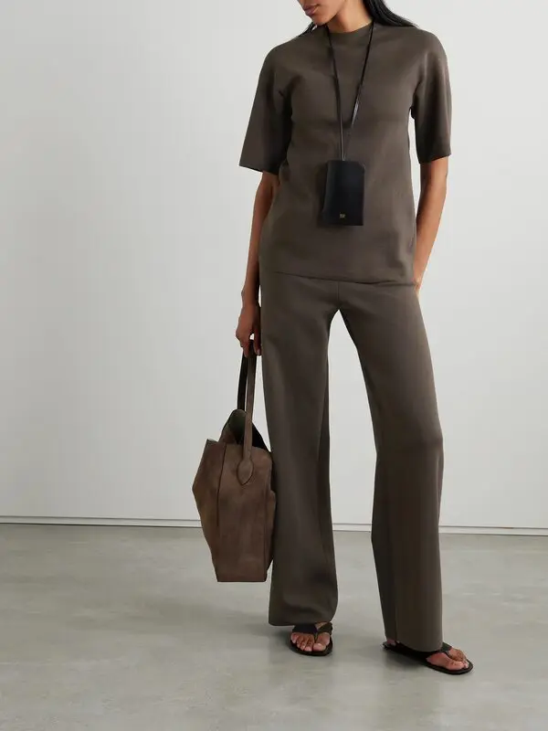 FFORME Perse Wool And Cotton-blend Wide-leg Pants