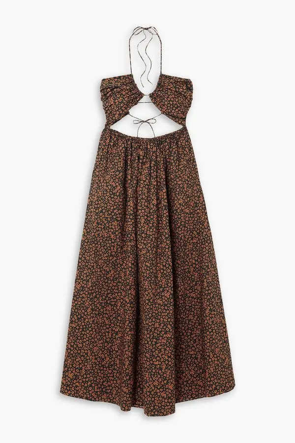 Matteau Cutout Floral-print Maxi Dress