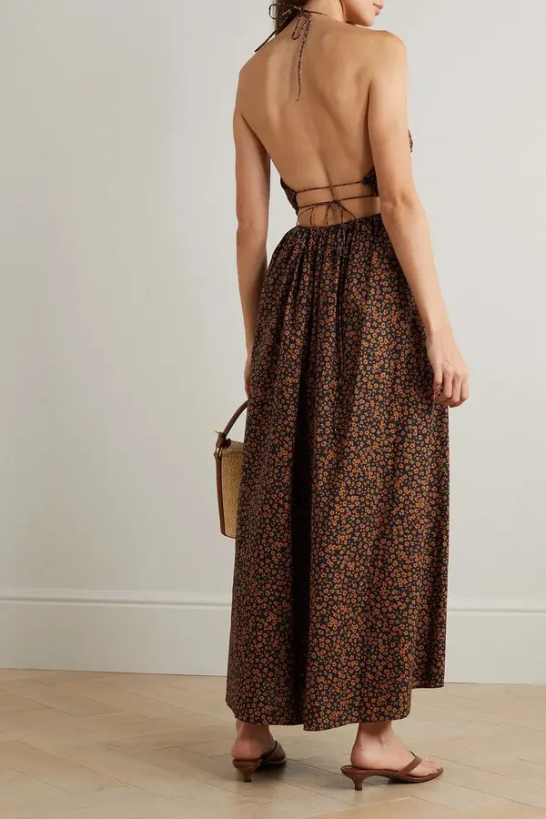 Matteau Cutout Floral-print Maxi Dress