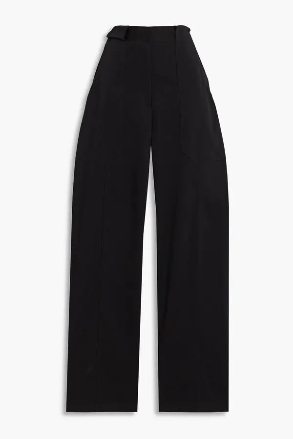 Matteau Paneled Straight-leg Twill Pants - Black