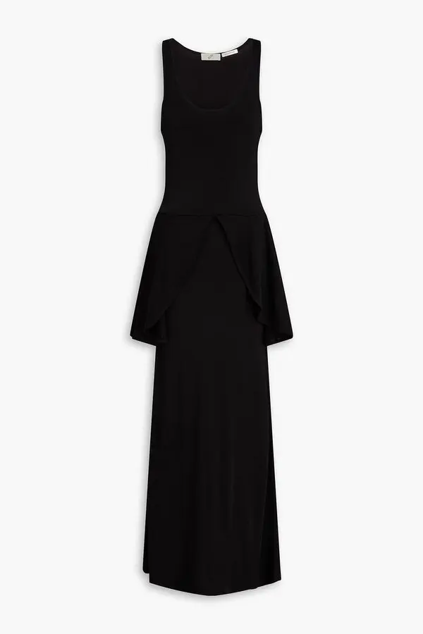 Bite Studios Petal Jersey Peplum Maxi Dress In Black - 85% Off |  Editorialist