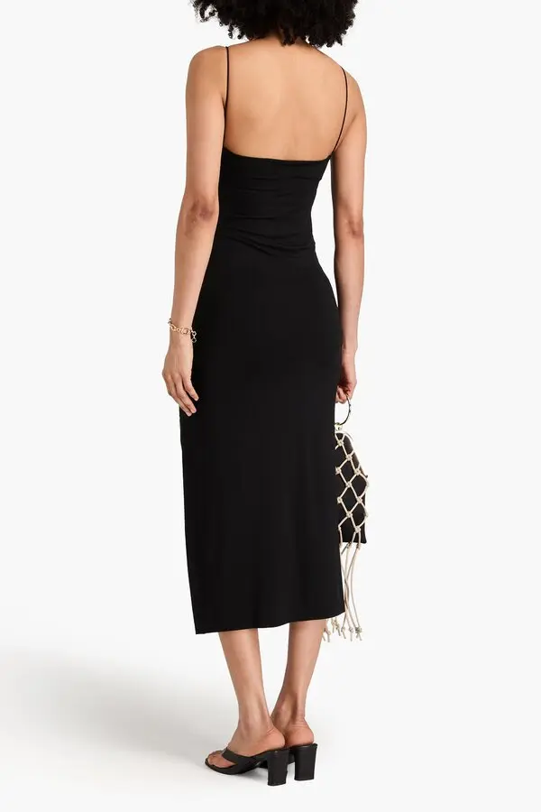 knee length a line dress Plus Size Knee-Length Mother of the Bride A-Line Dress with Scoop Neck and  Beading main image 1
