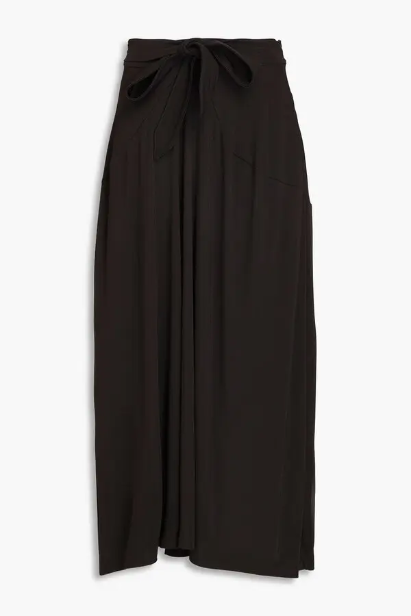 Bite Studios Belted Jersey Midi Skirt