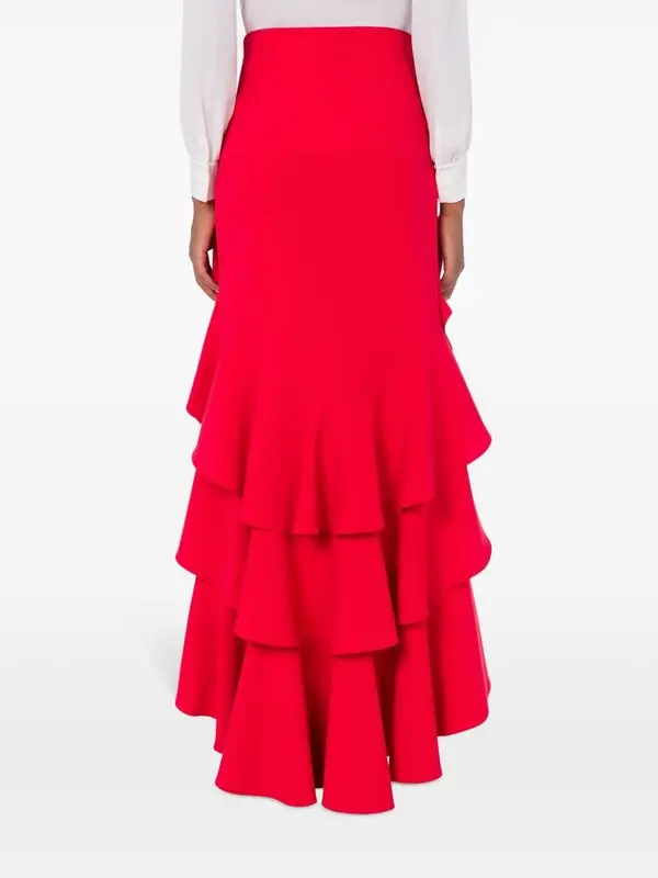 Moschino Tiered Asymmetric Maxi Skirt